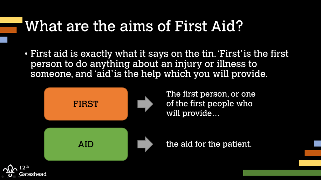 First aid 1 – 12th Gateshead Scouts